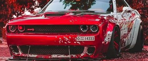 Blood Splatter Dodge Challenger Hellcat Wrap Looks Wild Liberty Walk