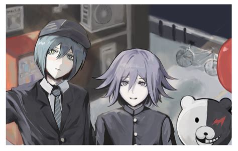 Oma Kokichi Saihara Shuichi And Monokuma Danganronpa And 1 More