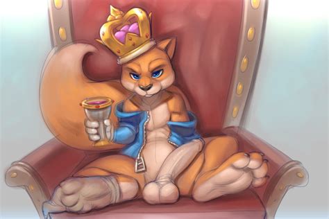 Rule 34 4 Fingers 4 Toes Anthro Balls Barefoot Bedroom Eyes Blue Eyes Bottomless Chair Clothed