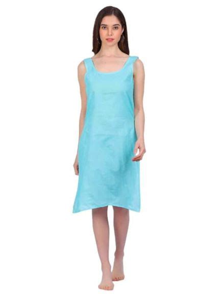Blue And White Combo Cotton Long Inner Slips Stori