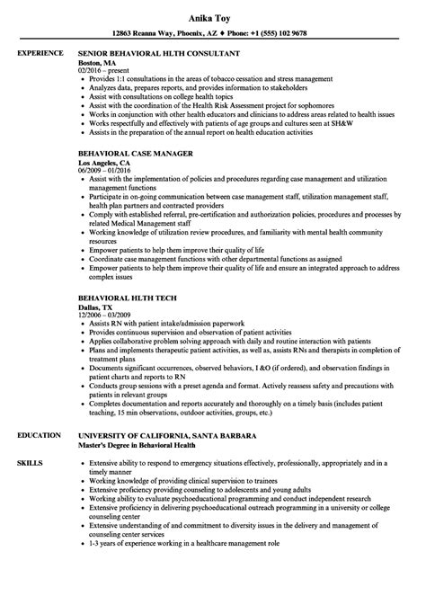 Behavioral Resume Samples Velvet Jobs