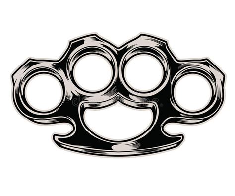 Brass Knuckles Clipart Png Images Brass Knuckles Black And White Vector Illustration Violence