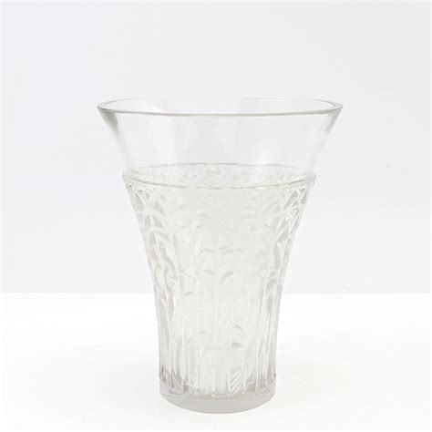René Lalique Ibis Vase Signed France Second Half Of The 20th