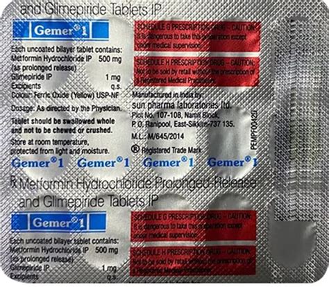Gemer 1 Tablet Pr Uses Price Side Effects Substitute