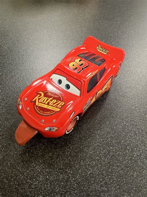 Disney Pixar Cars Lightning Mcqueen Finish Line Tongue Out No Back Tires Loose 4845638502
