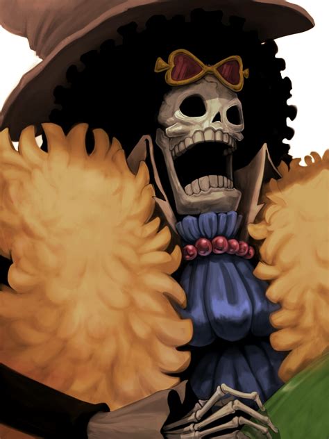 Safebooru 1boy Afro Ascot Black Hair Blue Ascot Brook One Piece