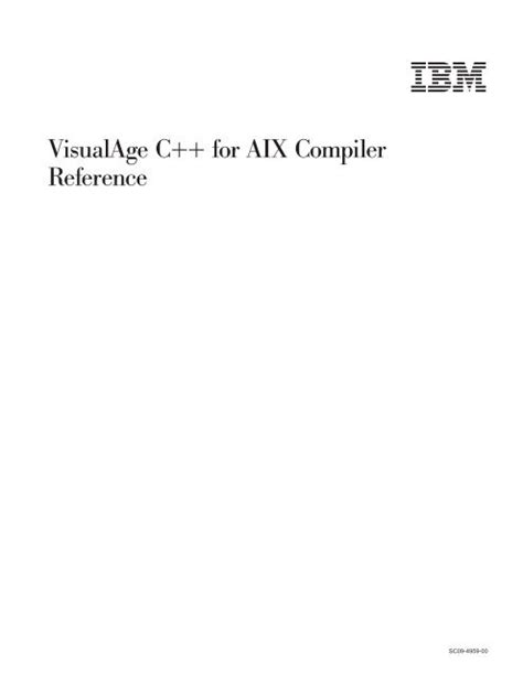 Visualage C For Aix Compiler Reference Ibm