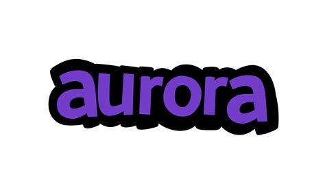 Aurora Escribiendo Diseño Vectorial Sobre Fondo Blanco 6795211 Vector