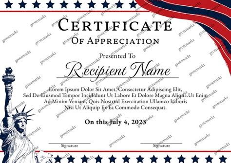 Military Flag Certificate Example