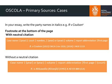 Oscola Referencing Guide Pptx