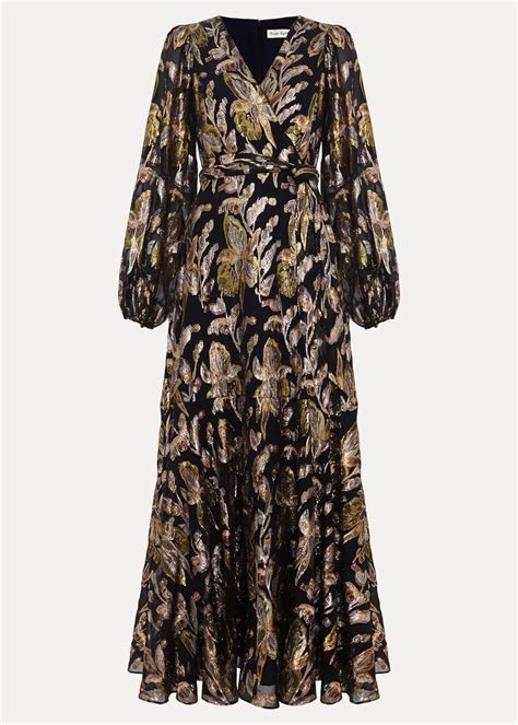 Ellio Silk Shimmer Maxi Dress Phase Eight Uk