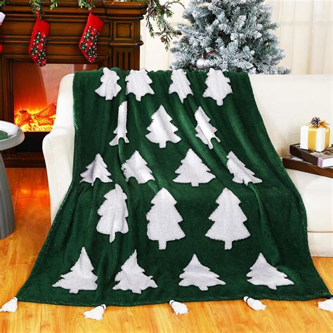 Fuweave Christmas Tree Throw Blanket T Winter Plush