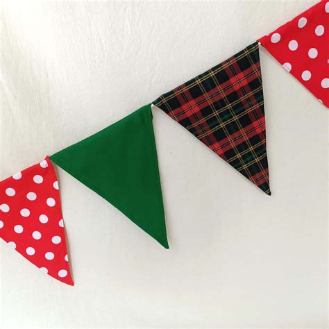 Christmas Fabric Bunting The Party Godmother