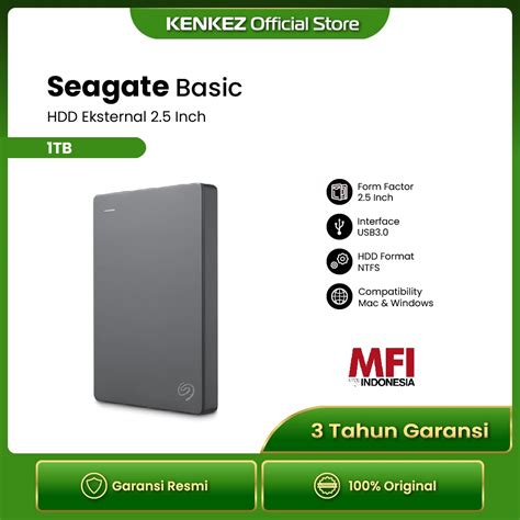 Jual Seagate Basic Portable Hdd Hardisk Eksternal Tb Usb Shopee Indonesia