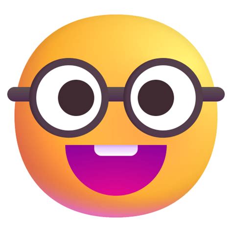 Nerd Face 3d Icon Fluentui Emoji 3d Iconpack Microsoft