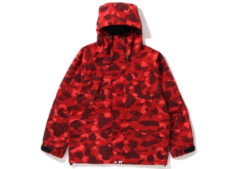 Bape Color Camo Snowboard Jacket Fw22 Red Mens Fw22 Us