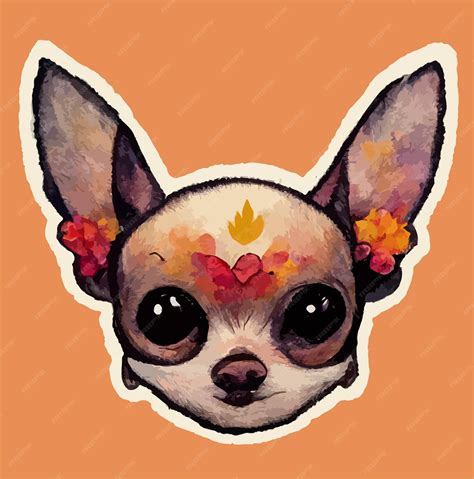Premium Vector Cute Kawaii Chihuahua Sticker Clip Art Pastel Goth