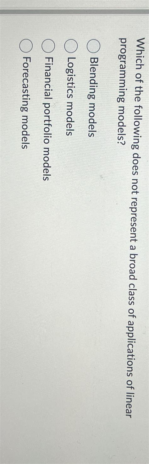 Solved Which of the following does not represent a broad | Chegg.com