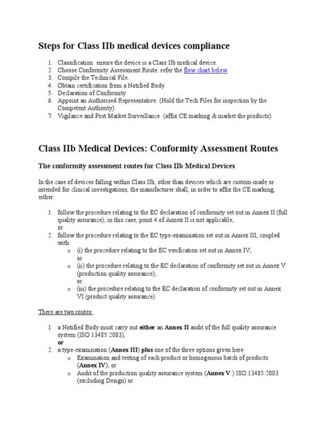 Steps For Class Iib Medical Devices Compliance Pdf