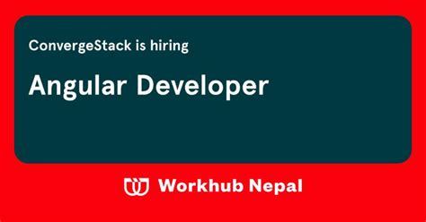 Workhub Nepal On Linkedin Angular Developer