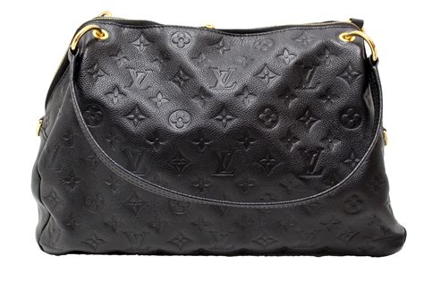 Authentic Louis Vuitton Black Monogram Empreinte Leather Ponthieu Pm