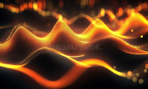 Abstract Data Visualization With Glowing Orange Lines Stock Video