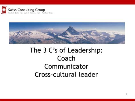 Ppt The 3 Cs Of Leadership Coach Communicator Cross Cultural Leader