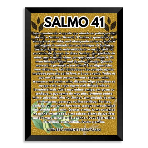 Quadro Salmo 41 Salmo Da Prosperidade Shopee Brasil