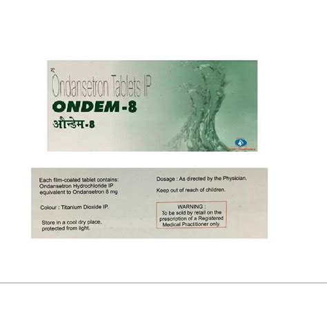 Ondem 8mg Tablet Relief From Nausea And Vomiting Alkem