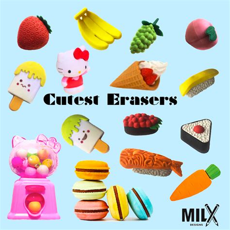 Cute Erasers Novelty Erasers And Kawaii Erasers Page 2 Milx Designs