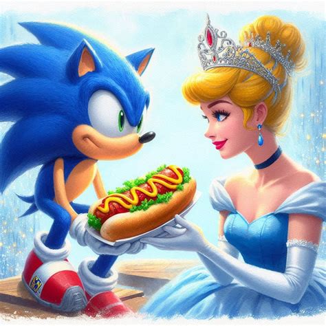 Sonic Gives Cinderella A Chili Dog By Spongebobnintendo20 On Deviantart