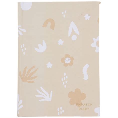 Otto A5 Day To Page Undated Diary Floral Abstract Officeworks
