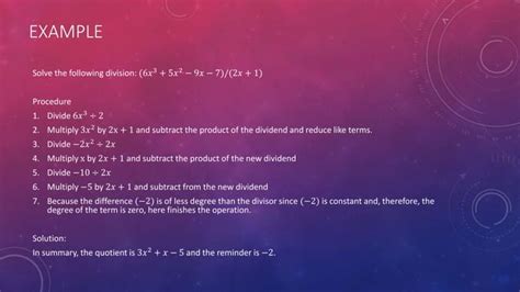 Division Of Polynomials Pptx