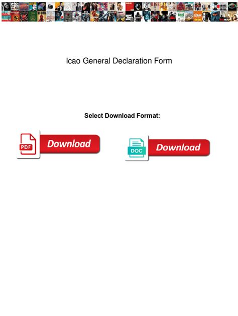 Fillable Online Icao General Declaration Form Icao General Declaration