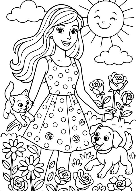 Barbie Kitty Coloring Pages 2025