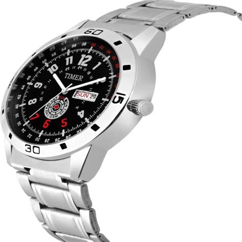 Timer Analog Day Date Functioning Stainless Steel Chain Watch For Men Jiomart
