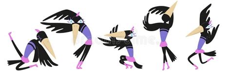 The Character Raven Dancer Stock Vector Illustration Of Feathers