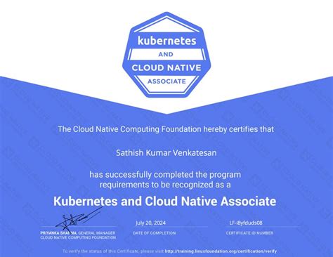 Earned Kcna Kubernetes And Cloud Native Sathish Kumar Venkatesan 🚀