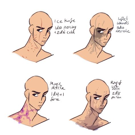 O•ᴗ•o • 1st Level Spell Scars For When Your Dm Is Feeling Art Reference Character Design