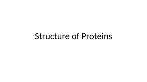 Protein Structure Presentation Pptx