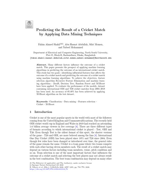 Predictingcricketmatch4900211en Pdf Receiver Operating