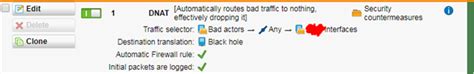 Dnat Black Hole Null Routing Not Working Network Protection Firewall Nat Qos And Ips Utm