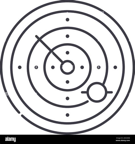 Distance Control Icon Linear Isolated Illustration Thin Line Vector