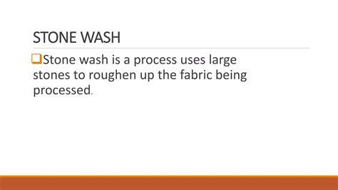 Garments Stone Wash Pptx