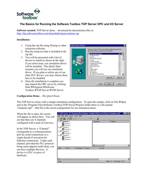The Basics For Running The Kepware Ex Opc Server