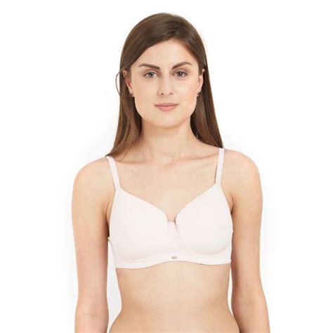 Soie Polyamide Full Coverage Padded Non Wired Bra Blush Buy Soie