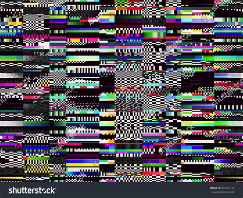 Glitch Background Computer Screen Error Digital Stock Vector Royalty