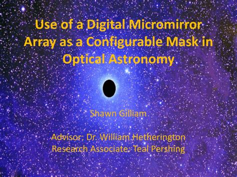 use of a digital micromirror array as a configurable mask in optical