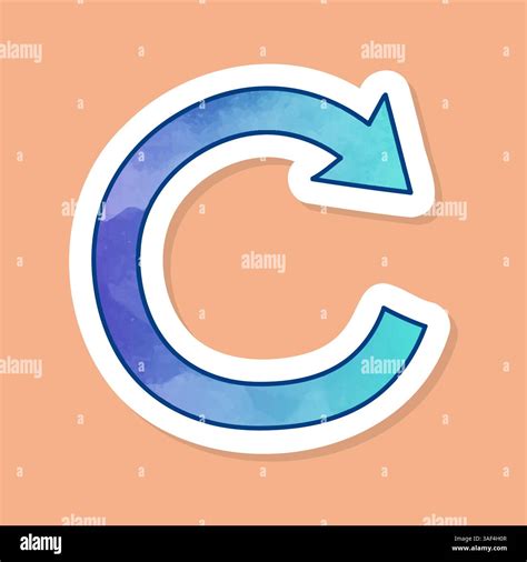 Clockwise Rotating Arrow Color Sticker Stock Vector Image And Art Alamy