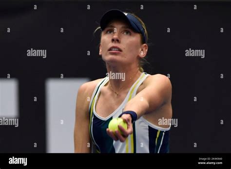 Ekaterina Alexandrova Of Russia In Action During The Women´s Tennis